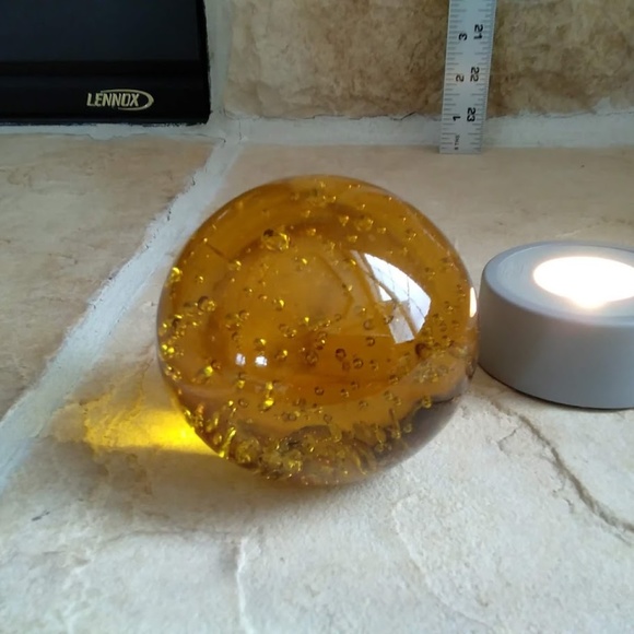 IKEA | Accents | Decorative Light With Gold Glass Orb Vintage | Poshmark
